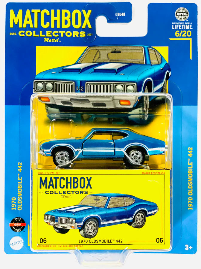 Matchbox Collectors 2024 1970 Oldsmobile 442, blue – Ignition Diecast