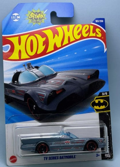 Hot Wheels 2025 #103/250 TV Series Batmobile, blue/grey – Ignition Diecast