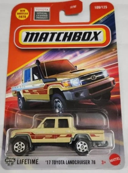 Matchbox 2025 #109/125 '17 Toyota Landcruiser 78, tan – Ignition Diecast