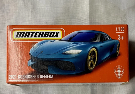 Matchbox 2024 Power Grab #001/100 2021 Koenigsegg Gemera, teal ...