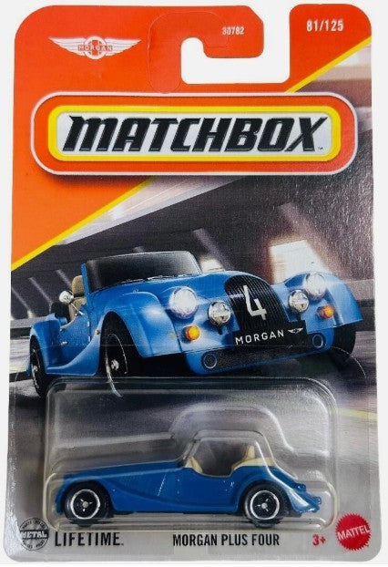 Matchbox 2025 #081/125 Morgan Plus Four, blue – Ignition Diecast