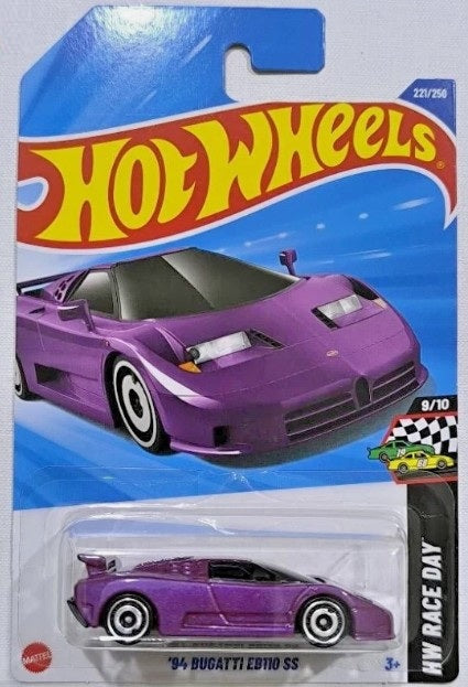 Hot Wheels 2025 #221/250 '94 Bugatti EB110 SS, purple – Ignition Diecast