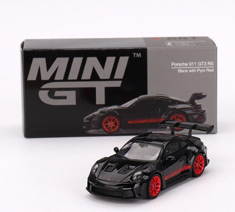 Mini GT #681 Porsche 911 GT3 RS, NEW/LOOSE, black with pyro red ...