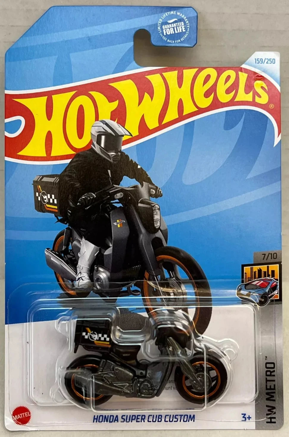 Hot Wheels 2024 #159/250 Honda Super Cub Custom, TREASURE HUNT, dark g ...