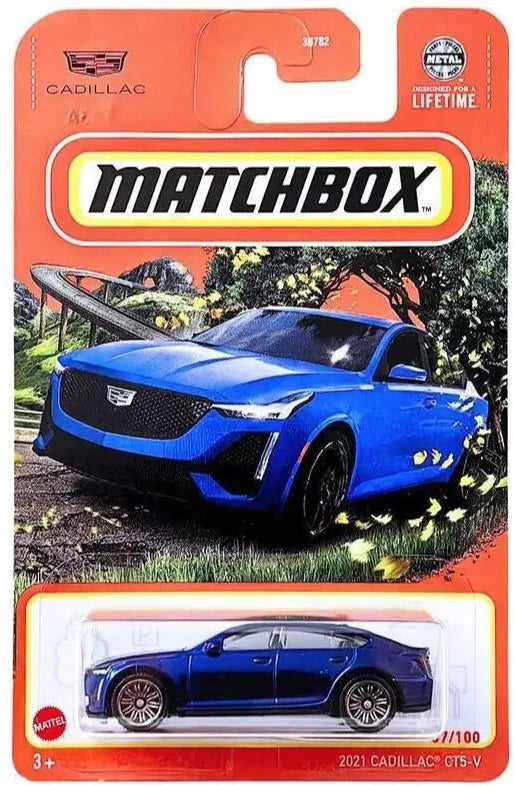 Matchbox 2024 #037/100 2021 Cadillac CT5-V, blue – Ignition Diecast