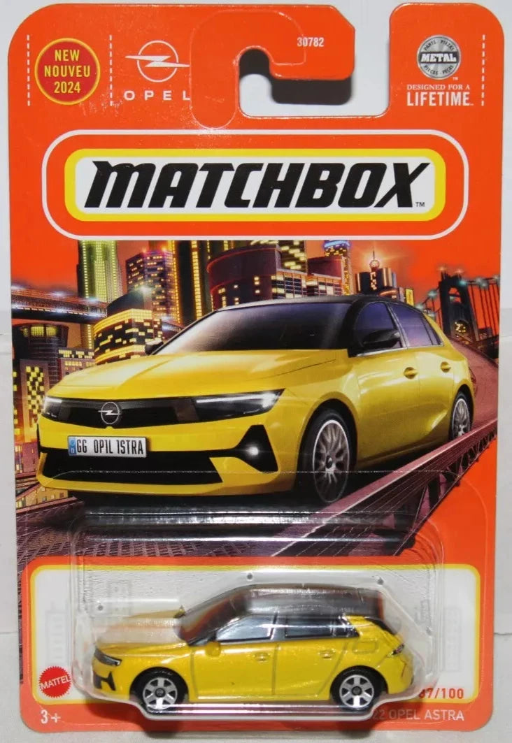 Matchbox 2024 #087/100 2022 Opel Astra, yellow – Ignition Diecast